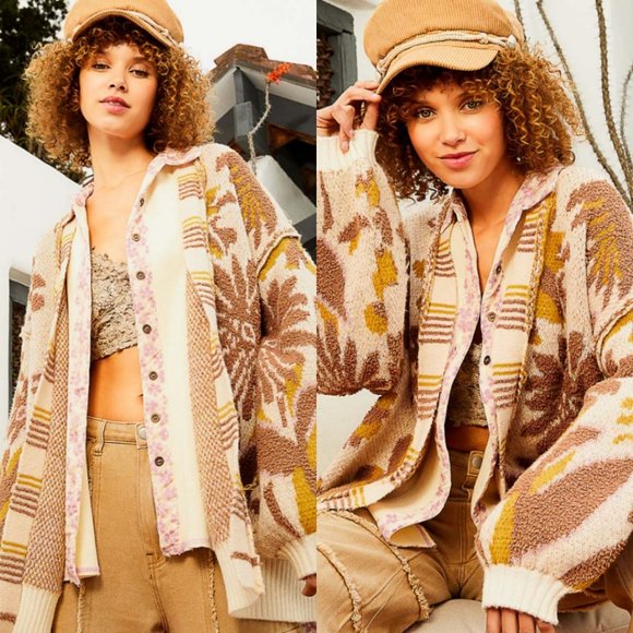 POL | Sweaters | 876 Pol Floral Berber Knit Cardigan Sweater | Poshmark